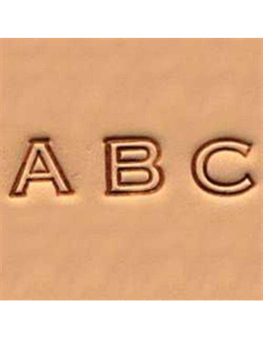 Letters to engrave on leather. Alphabets